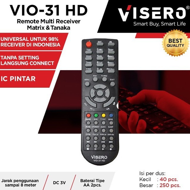 Jual Remot/Remote Multi Receiver Visero (VIO-31 HD) | Shopee Indonesia