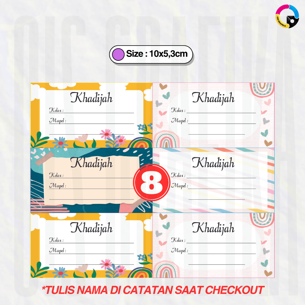 Jual Sticker Nama Buku Tulis / Mata Pelajaran / Label Buku Kertas ... Jual Sticker Nama Buku Tulis / Mata Pelajaran / Label Buku Kertas ...