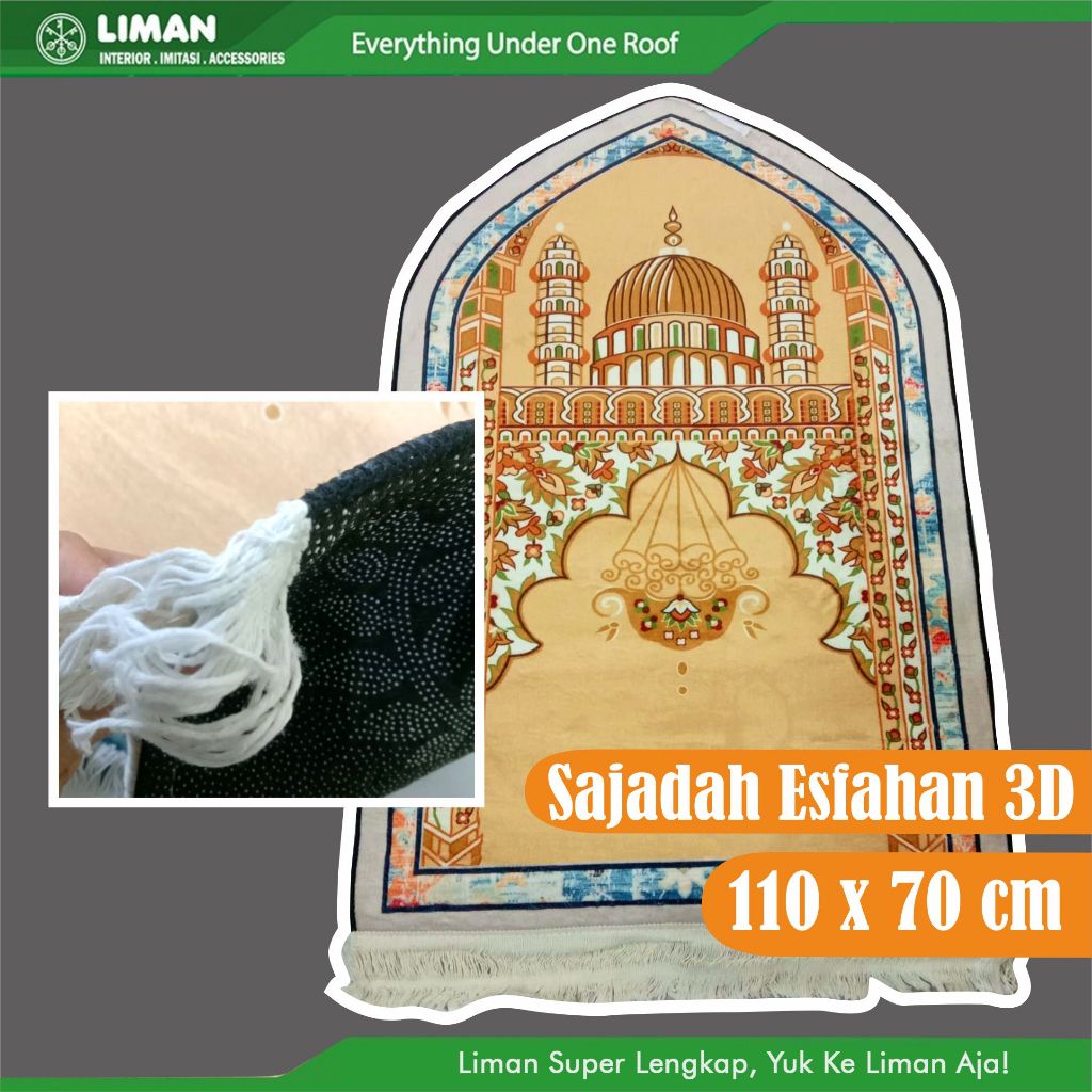 Jual Sajadah Esfahan 3D / Sajadah Tebal Empuk | Shopee Indonesia