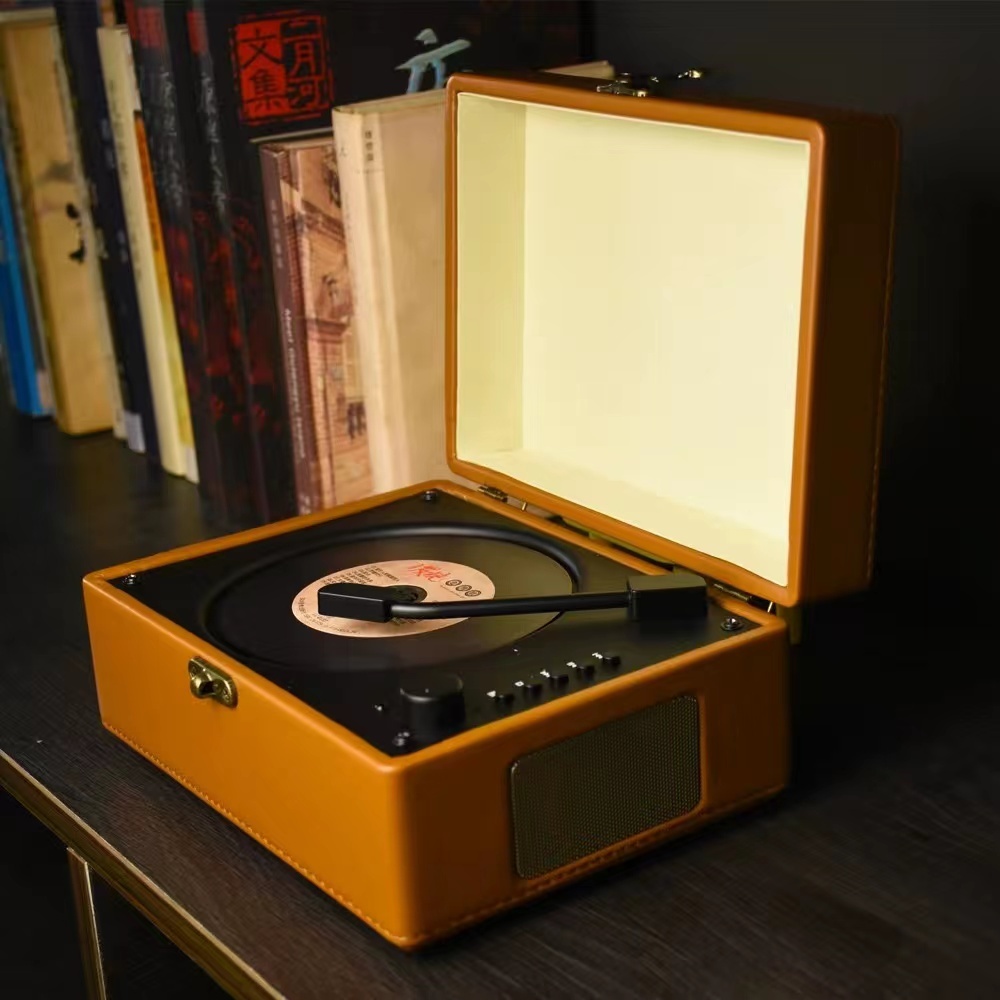 Jual Portable Bluetooth CD Player Desain Retro 360° Stereo Sound Dengan ...