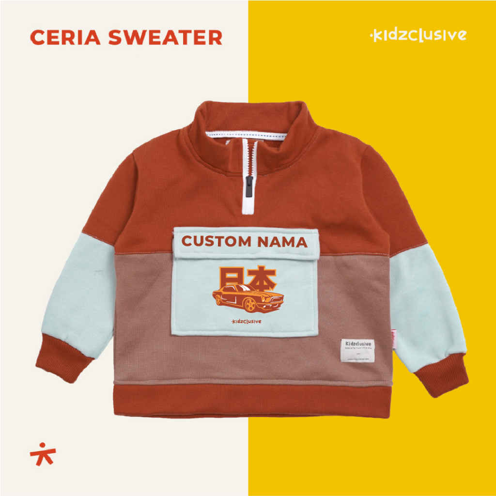 Jual Kidzclusive CUSTOM GAMBAR Ceria Sweater V.1 NAMA ATAU TULISAN MAX ...