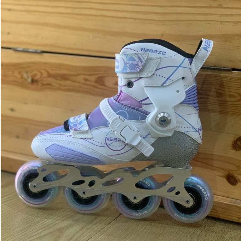 Jual Sepatu Roda Inline Skate Nespic Carbon White | Shopee Indonesia
