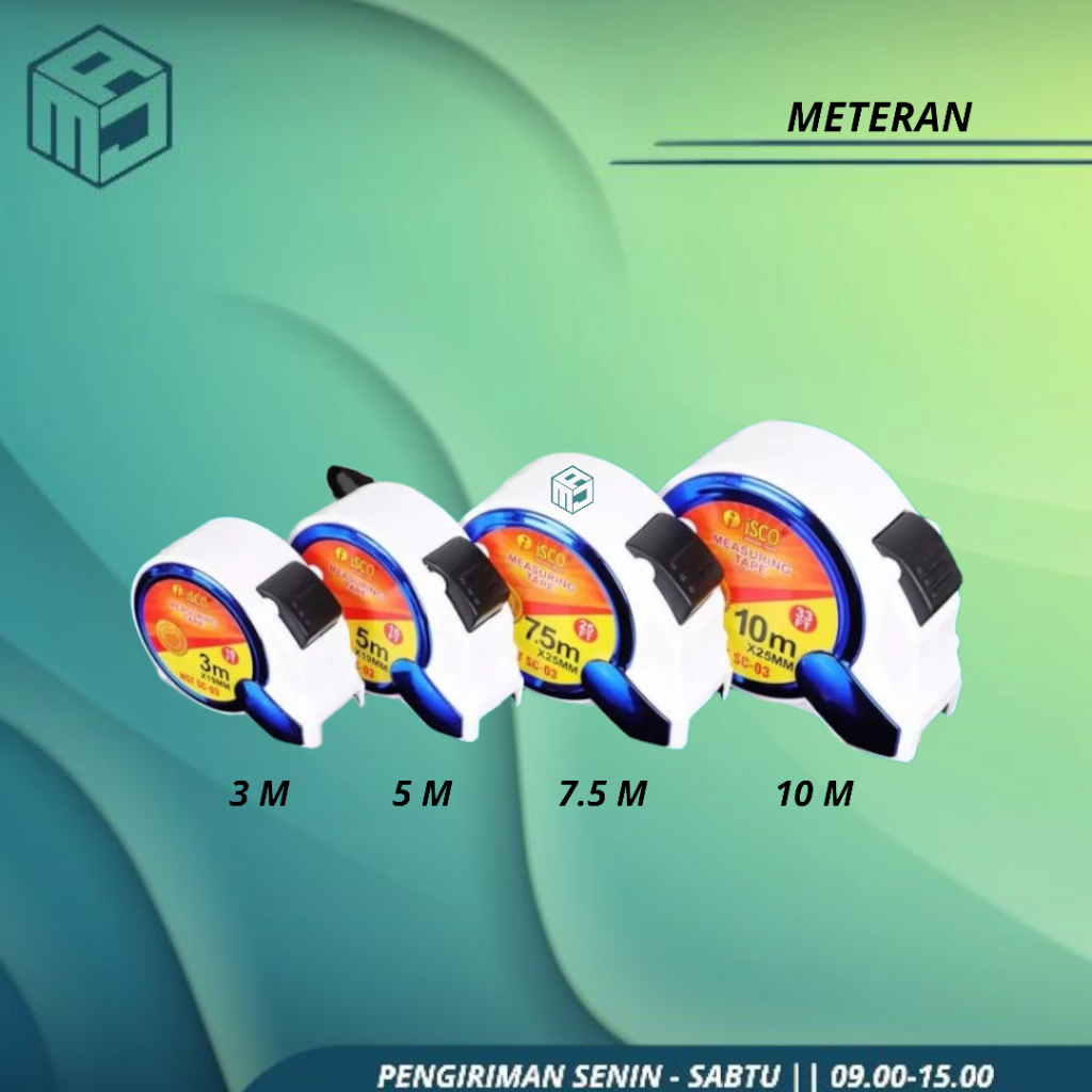 Jual Meteran Auto Lock MST Putih 3Meter 5Meter 7.5Meter 10Meter ...