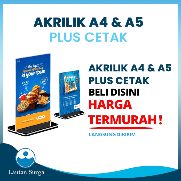Jual Akrilik Tent Holder Akrilik Brosur A4 Akrilik Menu Acrylic Meja ...