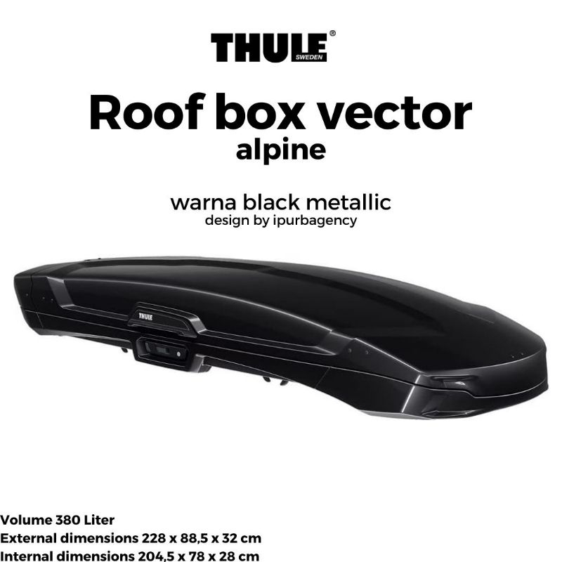 Jual Kotak Atap Cargo Thule Roof box Vector Alpine | Shopee Indonesia