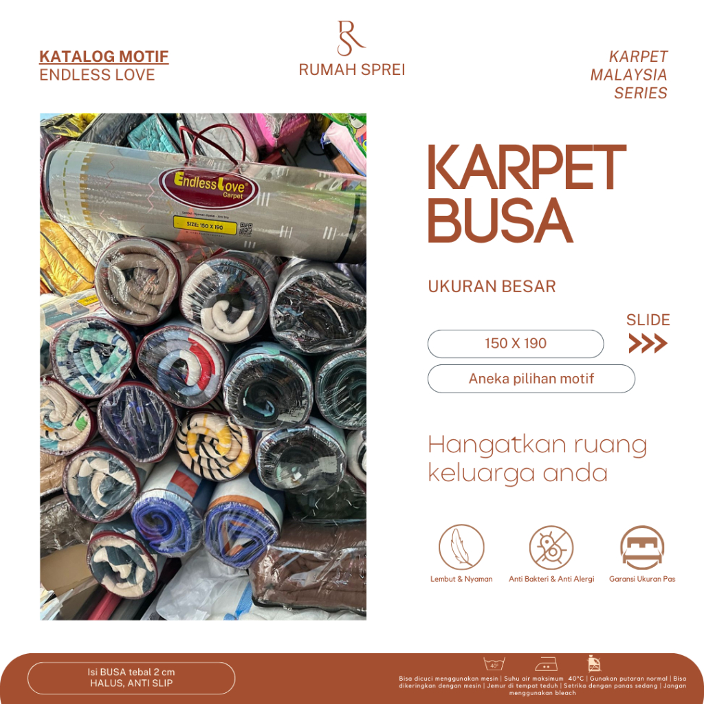 Jual KARPET BUSA MALAYSIA - ENDLESS LOVE - BESAR - 150 x 190 | Shopee ...