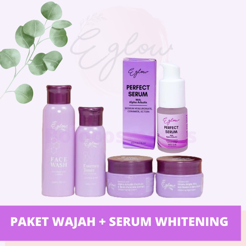 Jual PAKET WAJAH PLUS SERUM WHITENING EGLOW PLATINUM | Shopee Indonesia