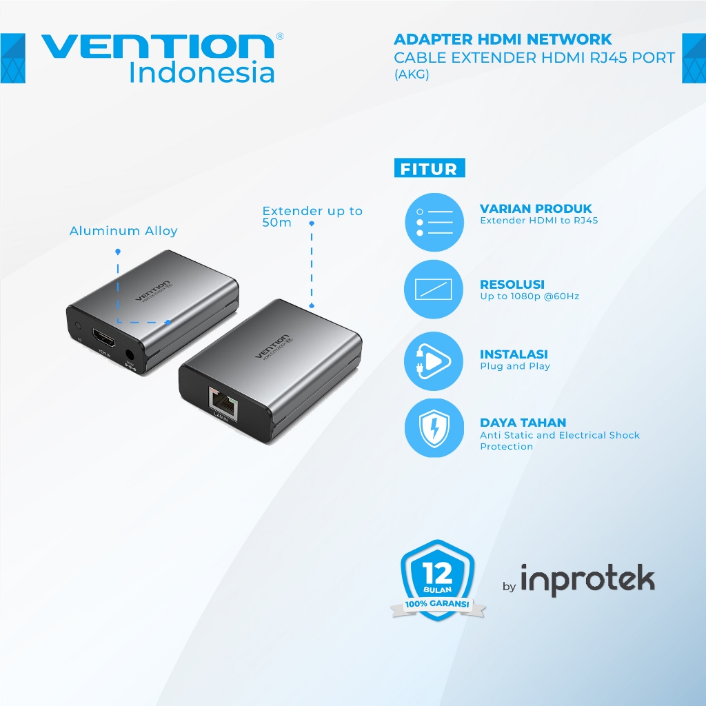 Jual Vention HDMI Extender over LAN Cable RJ45 HDMI KVM Network Full HD ...