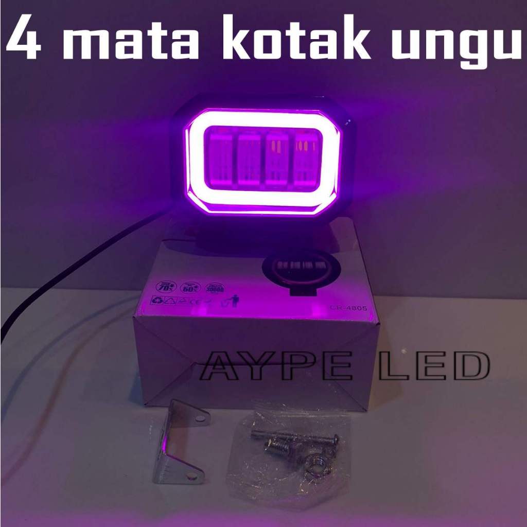 Jual LAMPU TEMBAK DAYMAKER 4 MATA ANGEL EYE 8D DUA WARNA FLASH ...