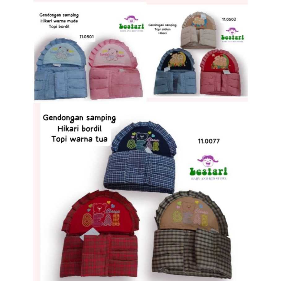 Jual GENDONGAN SAMPING HIKARI MOTIF PAKAI TOPI BORDIL/SABLON | Shopee ...