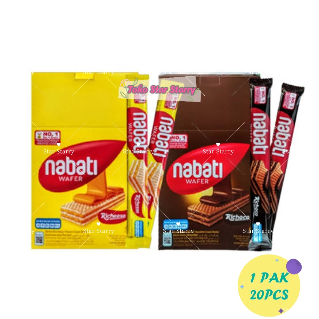 Jual [Per Kotak] Nabati Wafer Keju/Coklat @5g (1box=20pcs) Snack Viral ...