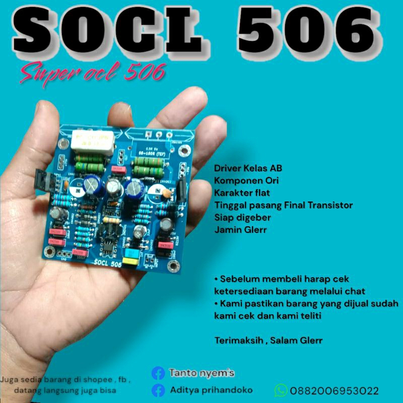 Jual KIT DRIVER AMPLIFIER SOCL 506 . DOUBEL LAYER TANPA FINAL ...