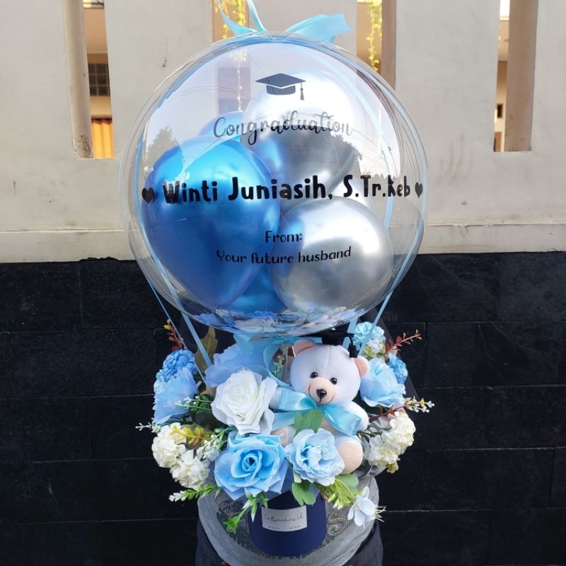 Jual Buket Bunga Bucket Balon Wisuda Boneka Teddy (Full Bunga Premium ...