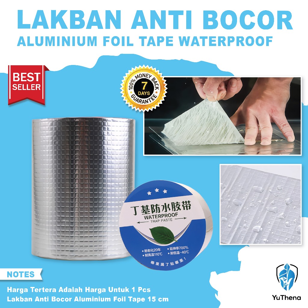 Jual YuThena - lakban anti bocor aluminium foil butyl magic tape tahan panas tahan air | Shopee ...