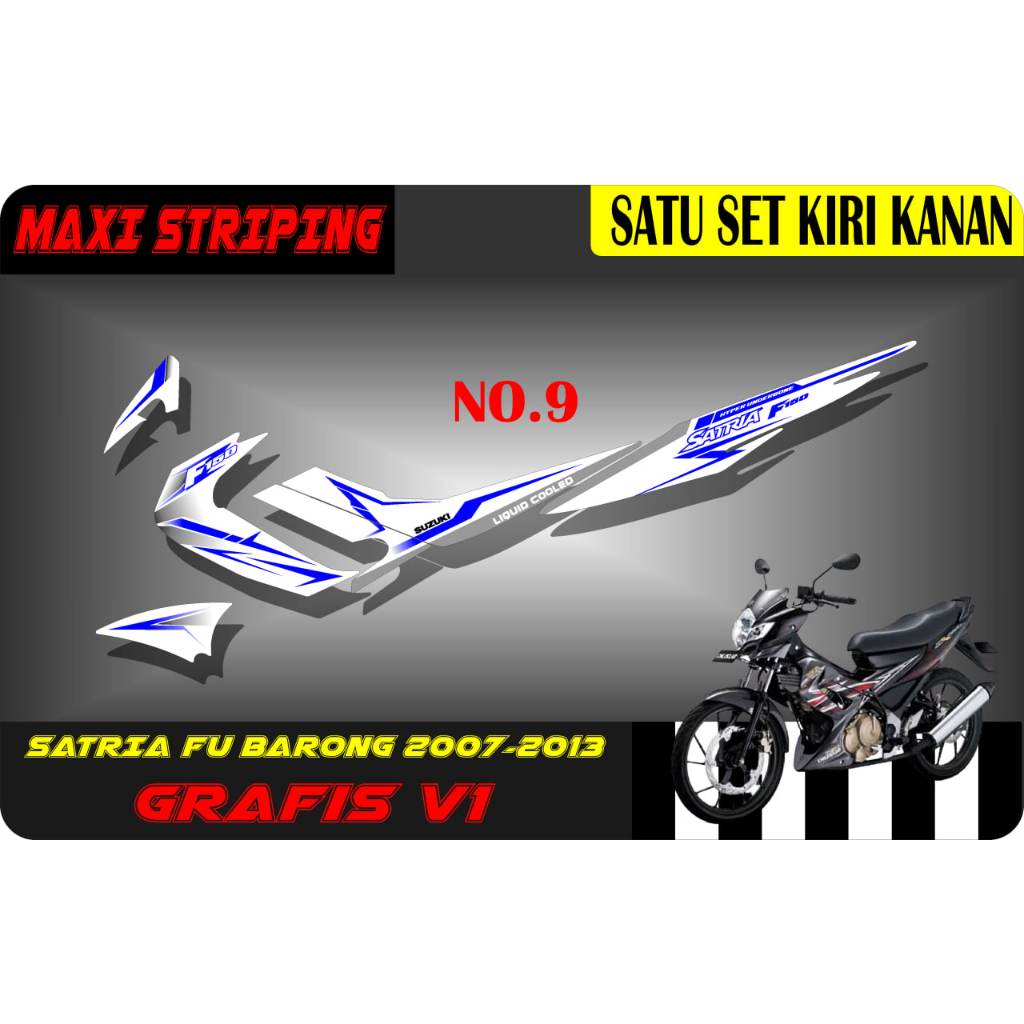 Jual Stiker striping Suzuki satria fu barong 2007-2013 Grafis v1 ...