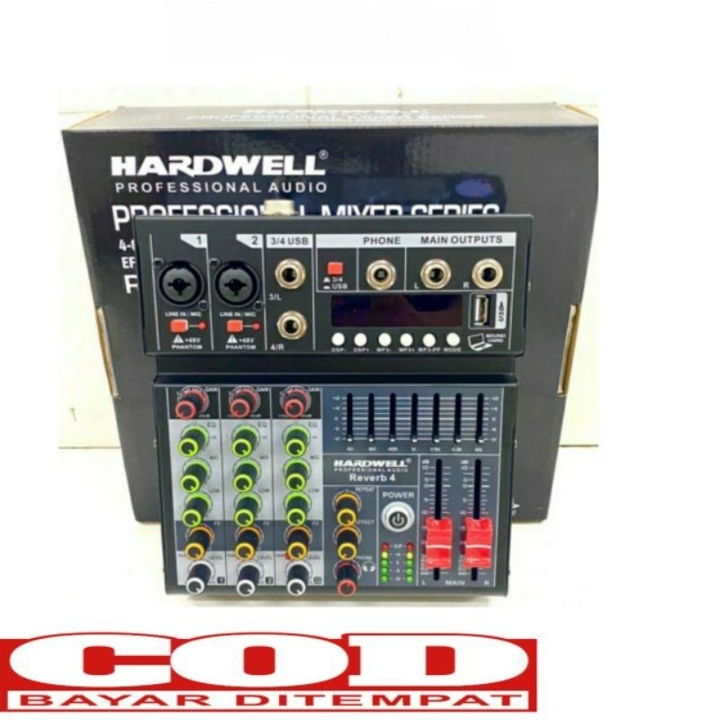 Jual Mixer Hardwell 4 Channel REVERB 4 Ori | Shopee Indonesia