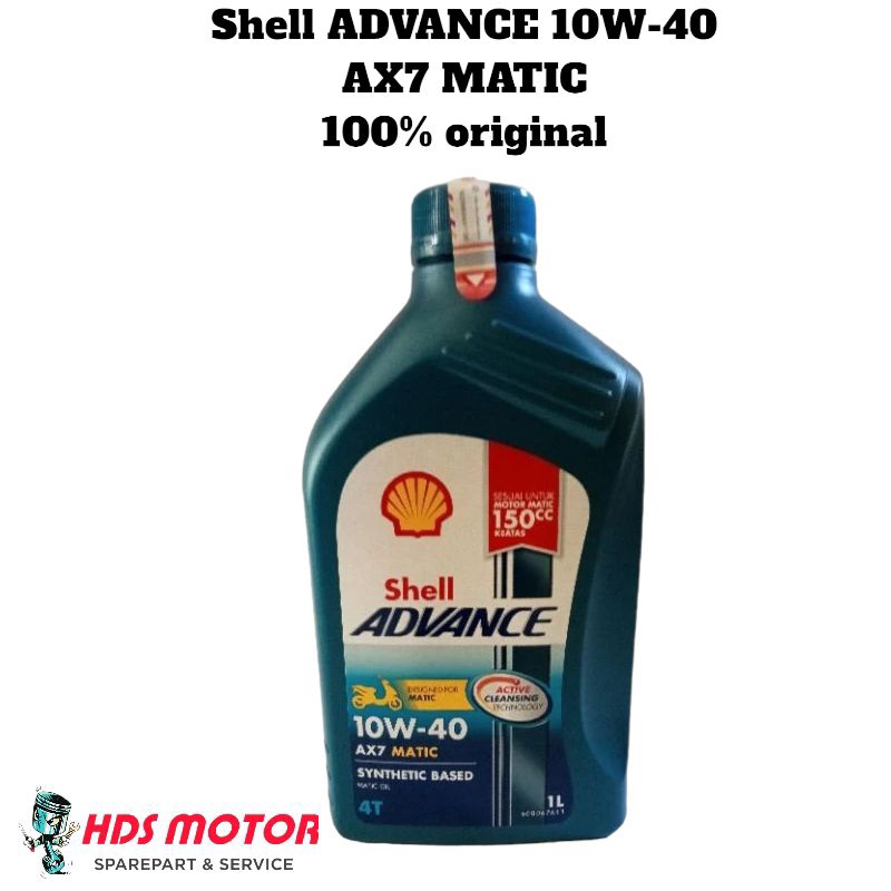 Jual SHELL ADVANCE 10W-40 AX7 MATIC 1 LITER | Shopee Indonesia