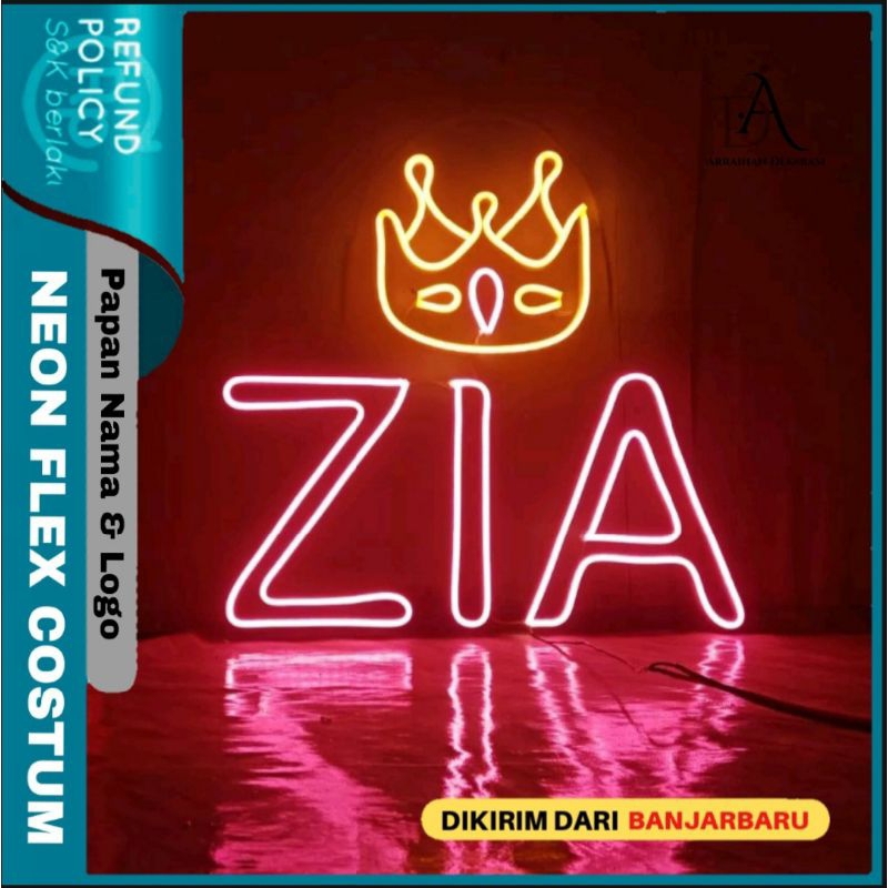Jual [BISA COD] Neon Sign Costum / Neon Flex / Papan Nama Lampu ...