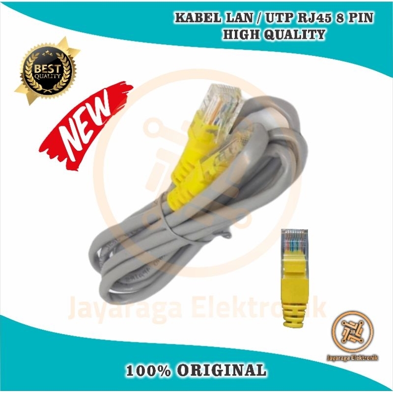 Jual Kabel LAN Cat5e konektor RJ45 isi 8 pin panjang 1.5 Meter ORIGINAL ...