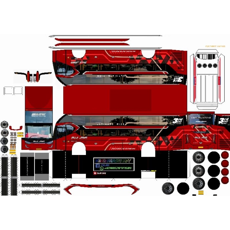 Jual LEMBARAN PAPERCRAFT BUS MINIATUR | Shopee Indonesia