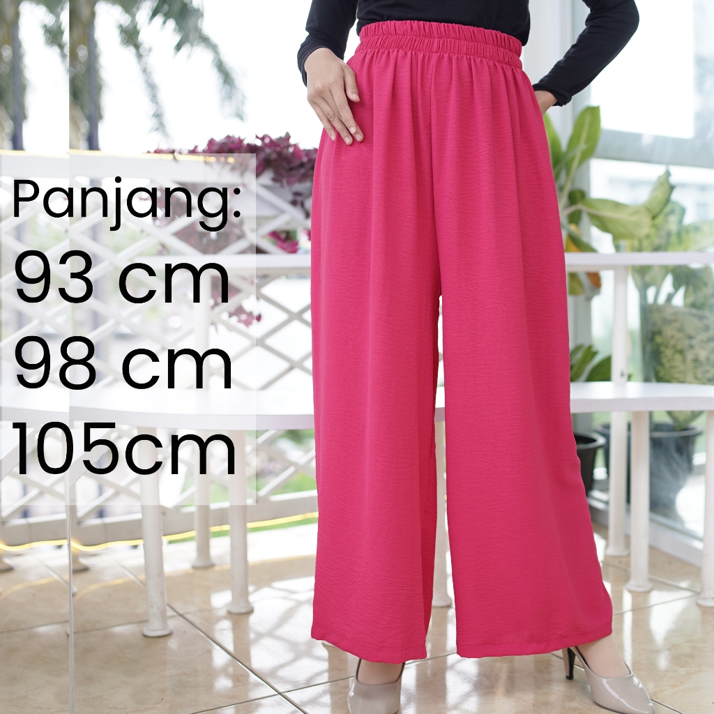 Jual AERI Celana Kulot Crinkle Wanita Highwaist Premium Panjang 93 98 ...