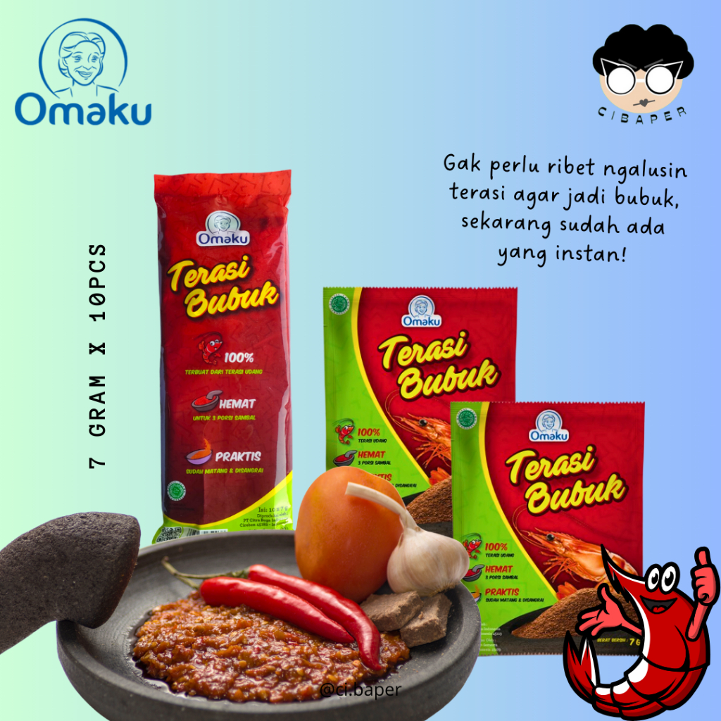 Jual Omaku Terasi Bubuk / Terasi Tabur @7gramX10pcs | Shopee Indonesia
