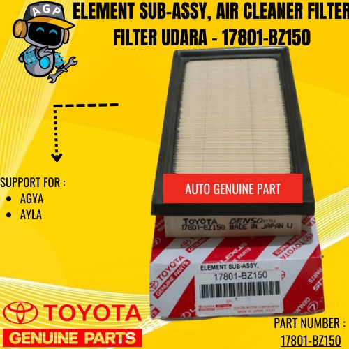 Jual ELEMENT SUB-ASSY, AIR CLEANER FILTER FILTER UDARA - 17801-BZ150 ...