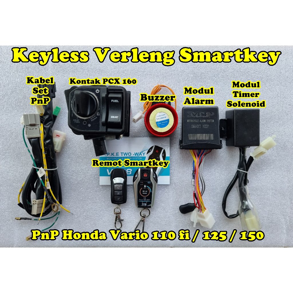 Jual Keyless Verleng Smartkey PnP Honda Vario 125 150 Old/New Ada Alarm ...