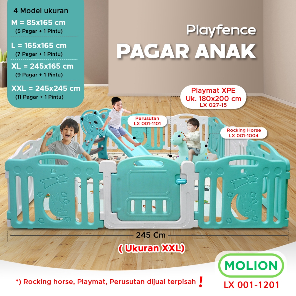 Jual MOLION Pagar Anak Pagar Mainan Pelindung Bayi Playpen Bayi ...