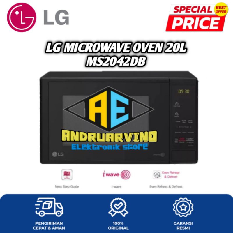 Jual LG MICROWAVE OVEN MS2042DB 20L LOW WATT EASY CLEAN GARANSI RESMI | Shopee Indonesia