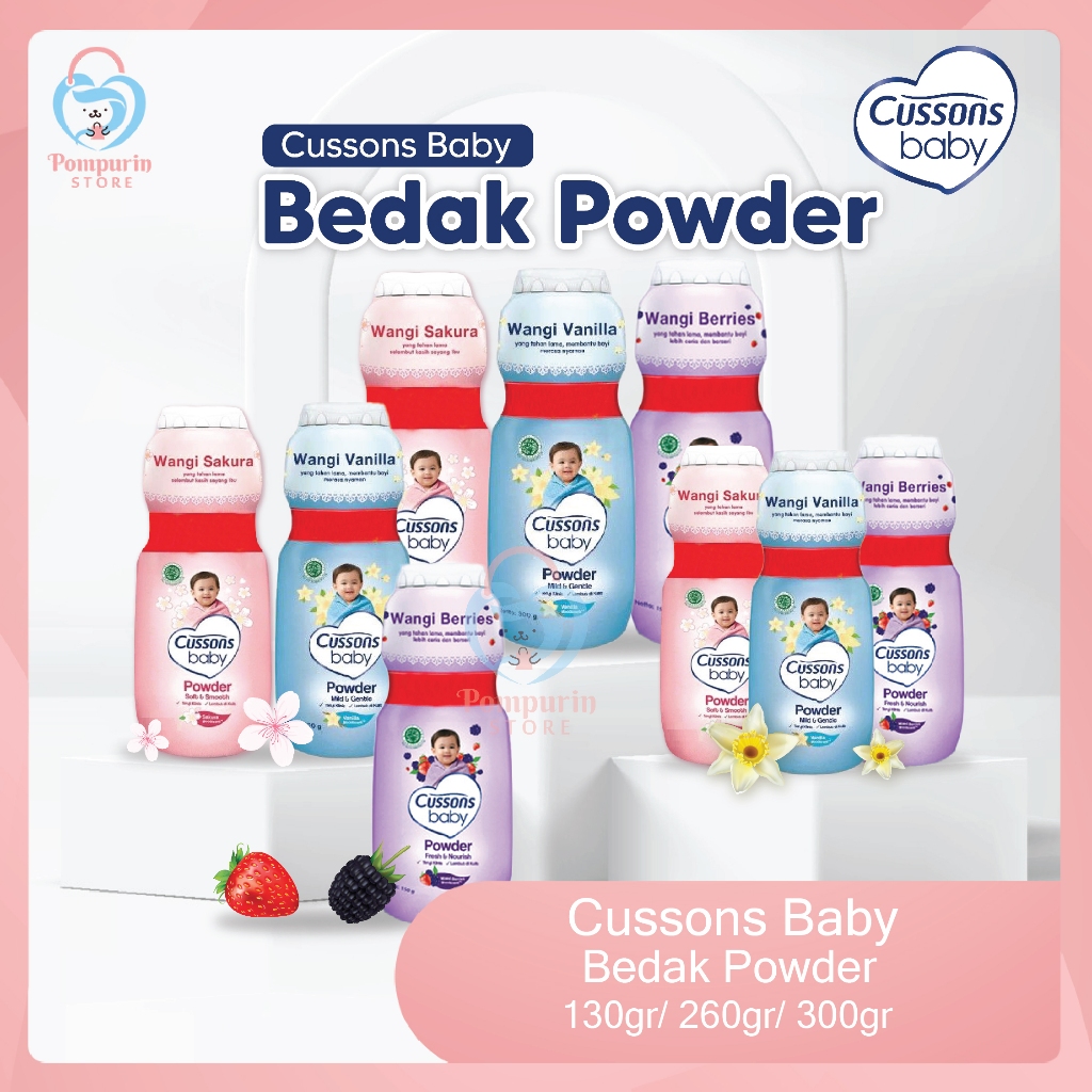 Jual Cussons Baby Bedak Powder 130gr(100+30) / 260gr(200+60) | Shopee ...