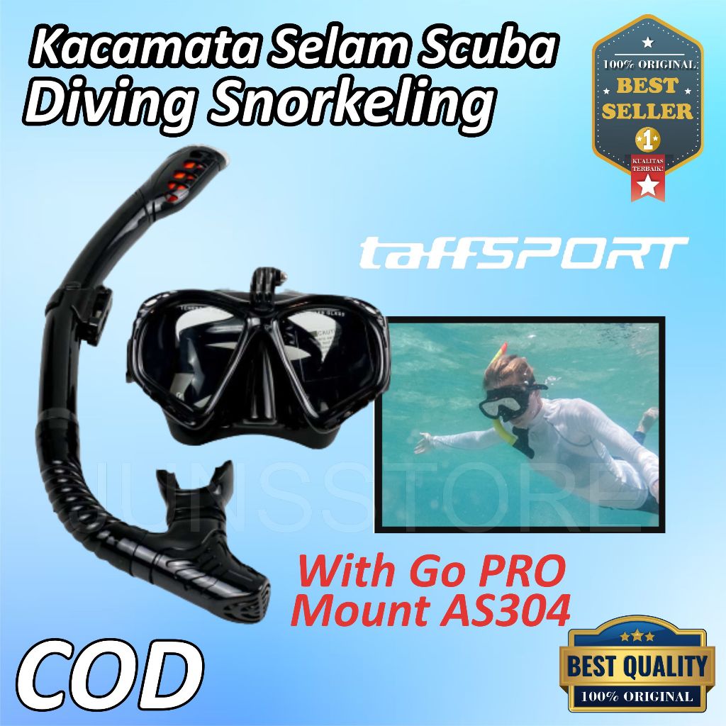 Jual Kacamata Selam Scuba Diving Snorkeling Glass Snorkling with GoPro ...