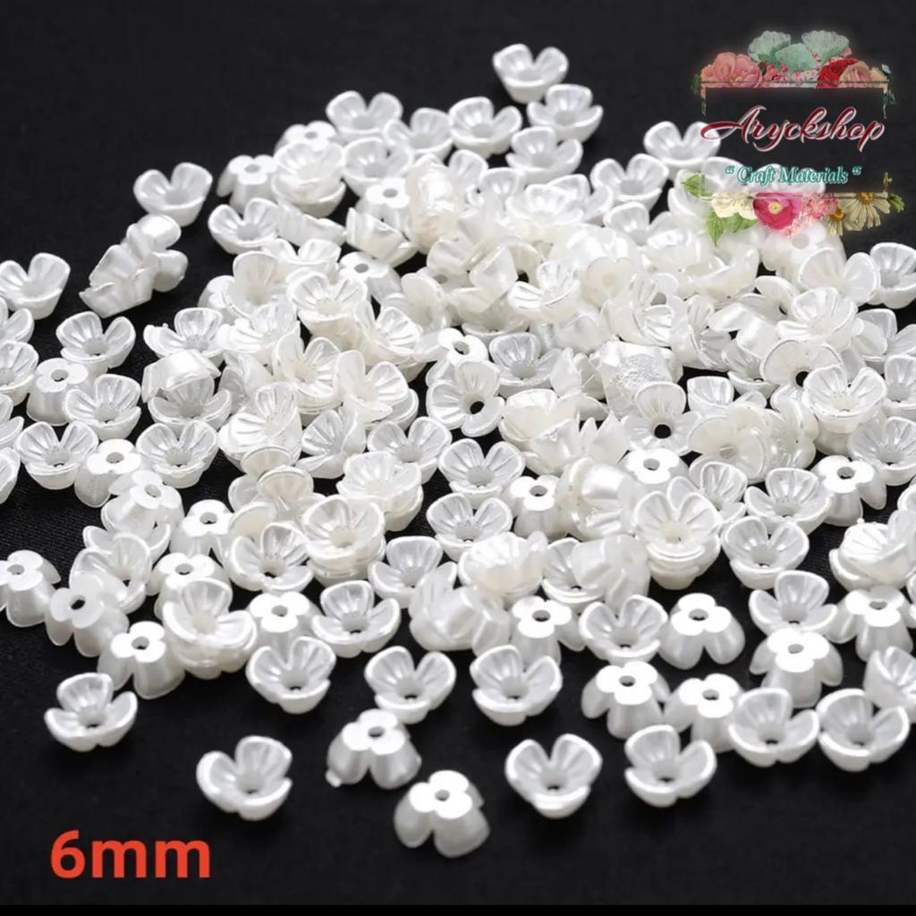 Jual BUNGA BEGONIA PUTIH MINI 6mm isi 20pcs bahan deco material hias ...
