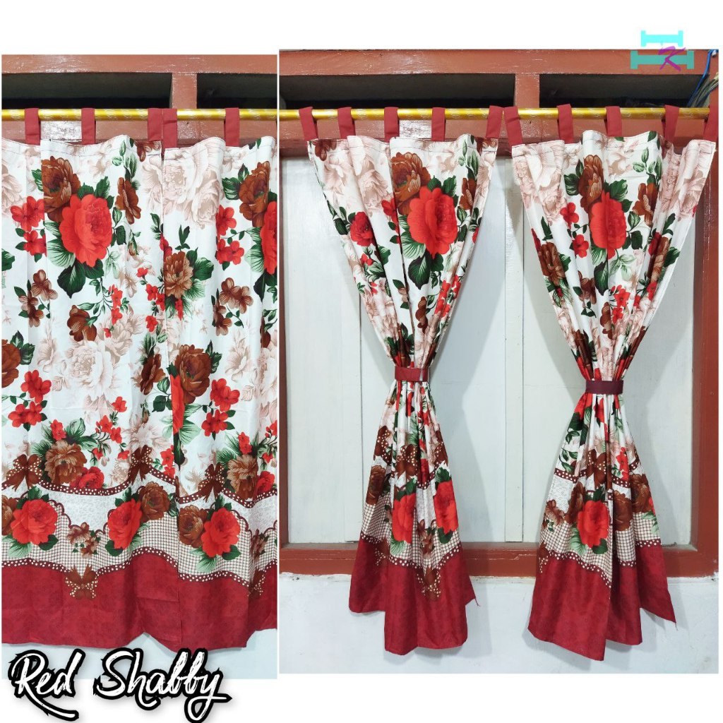 Jual Gorden Jendela Pendek Ukuran 80x120 Korden Model Tali Perekat ...