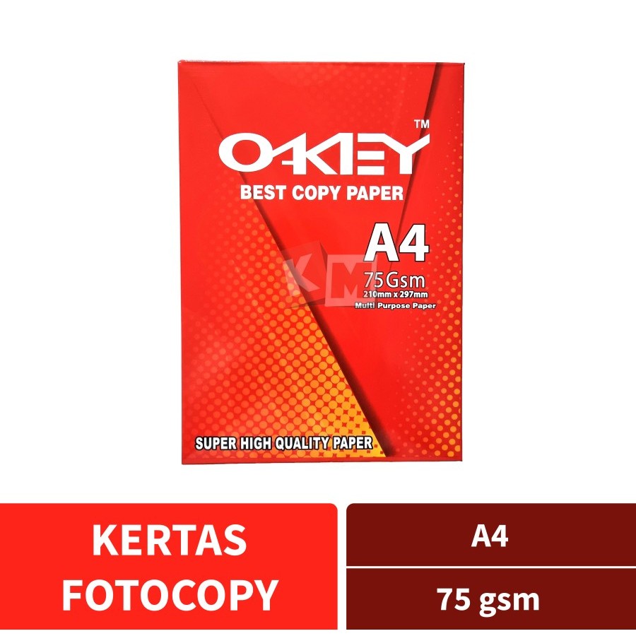 Jual Kertas Fotocopy Hvs Okey A4 75 Gram Gsm Gr 75gr Copy Print