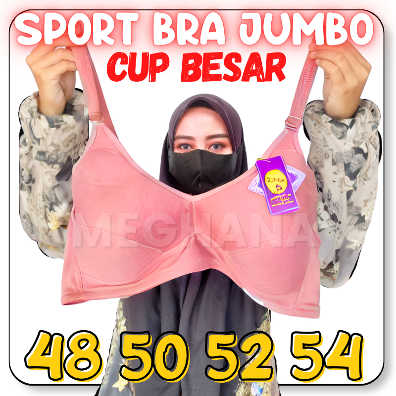 Jual Bra super jumbo ukuran 44 46 48 50 sport bra tanpa busa murah ...
