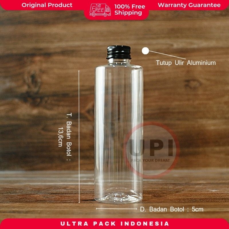 Jual Kemasan Botol Tutup Ulir Food Grade - BOTOL PET RF 250ML CLEAR ...