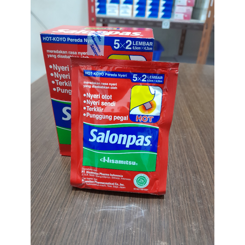 Jual SALONPAS HOT 1 SACHET ISI 10 LEMBAR HOT PEREDA NYERI OTOT SENDI ...