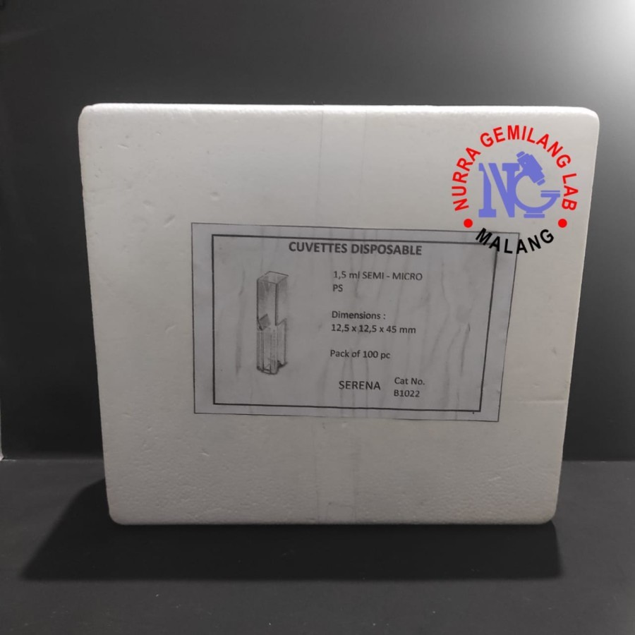 Jual Cuvette for Spectrophotometer | Kuvet 1,5ml 1 pack SERENA | Shopee ...