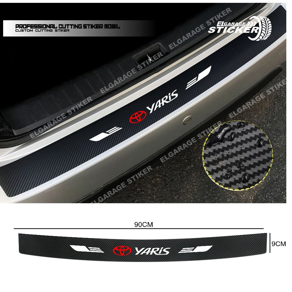 Jual 1pcs stiker sticker carbon toyota yaris stiker carbon pelindung ...