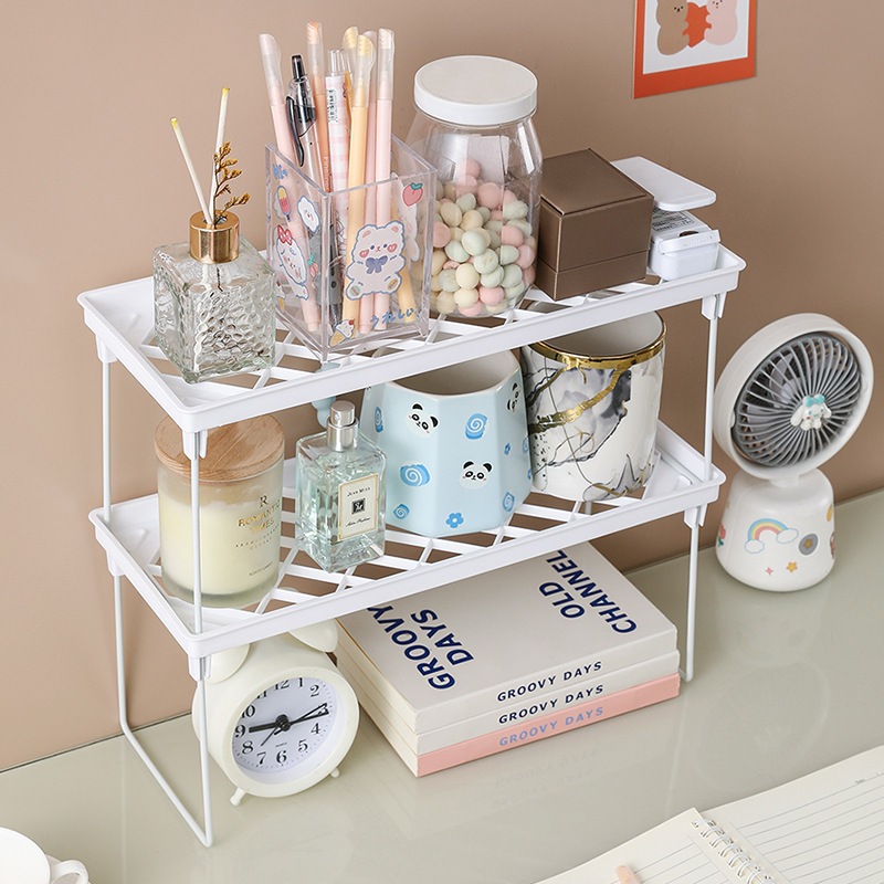 Jual Rak Penyimpanan Lipat Serbaguna Meja Kantor Buku Storage Dekstop ...