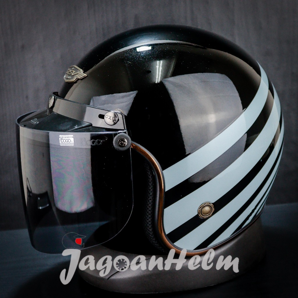 Jual HELM RSV CLASSIC FLOW GLOSSY | RSV RETRO | HALFACE | Shopee Indonesia