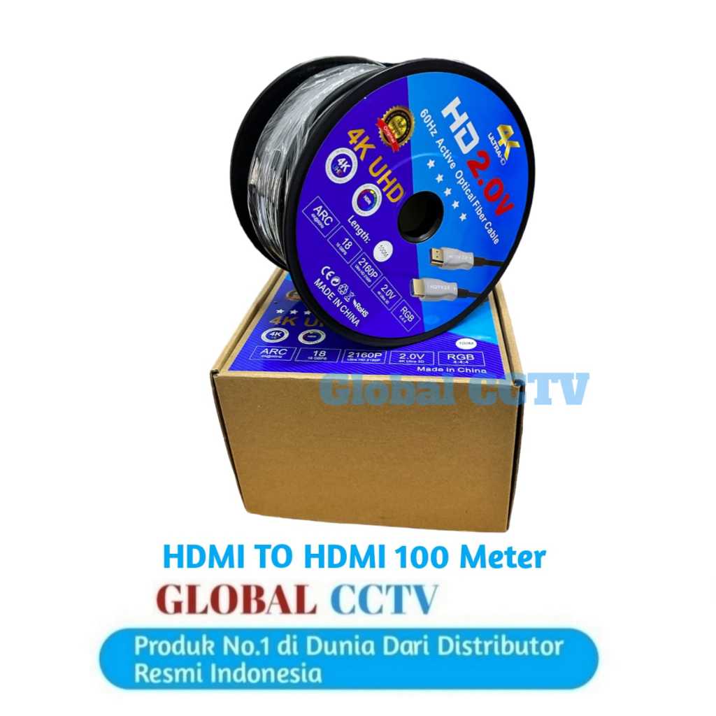 Jual Kabel HDMI 100 meter / Kabel HDMI 2.0 OPTICAL 4K UHD | Shopee ...