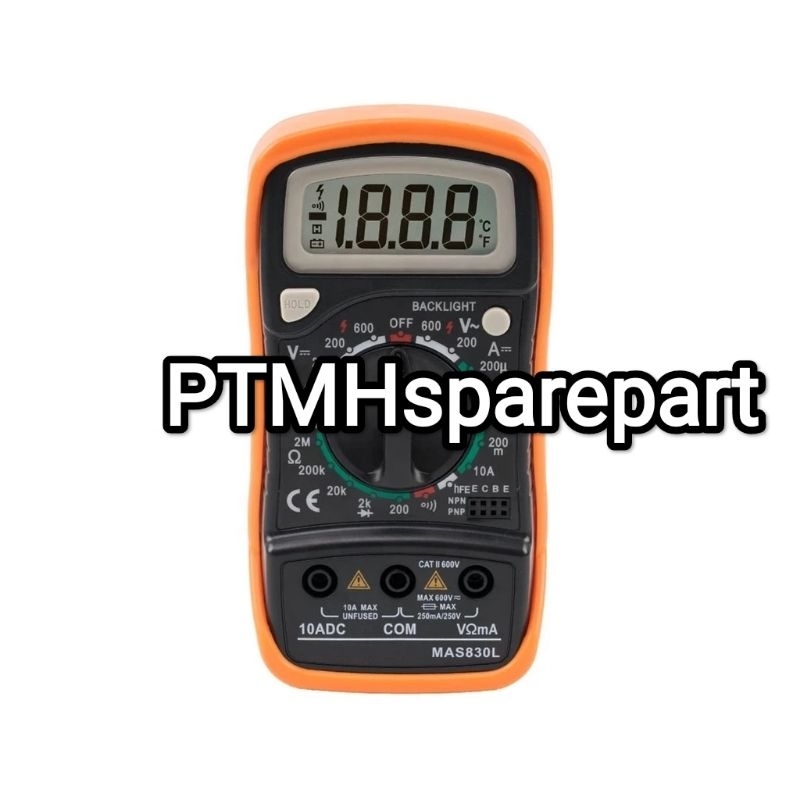 Jual MULTI TESTER DIGITAL MAS 830L DIGITAL MULTIMETER PTMH spp | Shopee ...