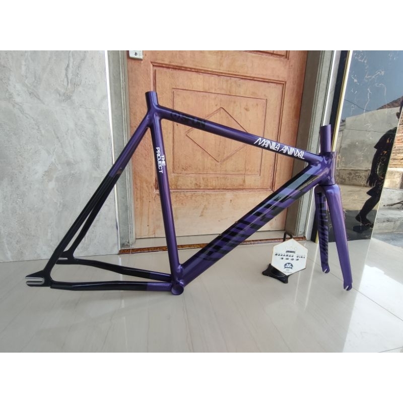 Jual Ready Frameset Fixie Manila Animal Hitam Ungu | Shopee Indonesia