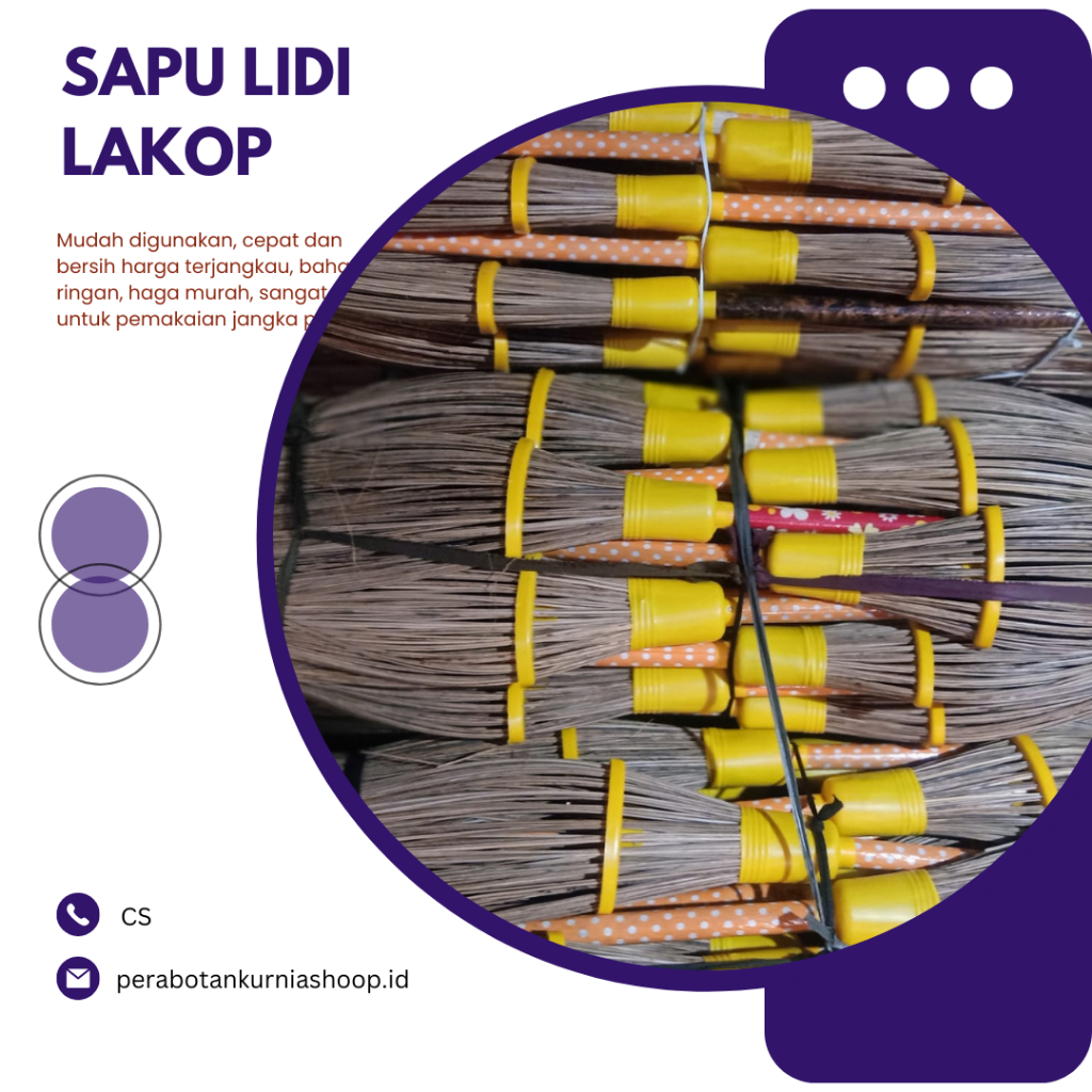 Jual Sapu taman / sapu Lidi Lakop Gagang Panjang / sapu super / sapu ...