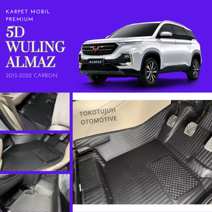 Jual Karpet Mobil Premium 5D Carbon Wuling Almaz 3 Baris Anti Air High ...
