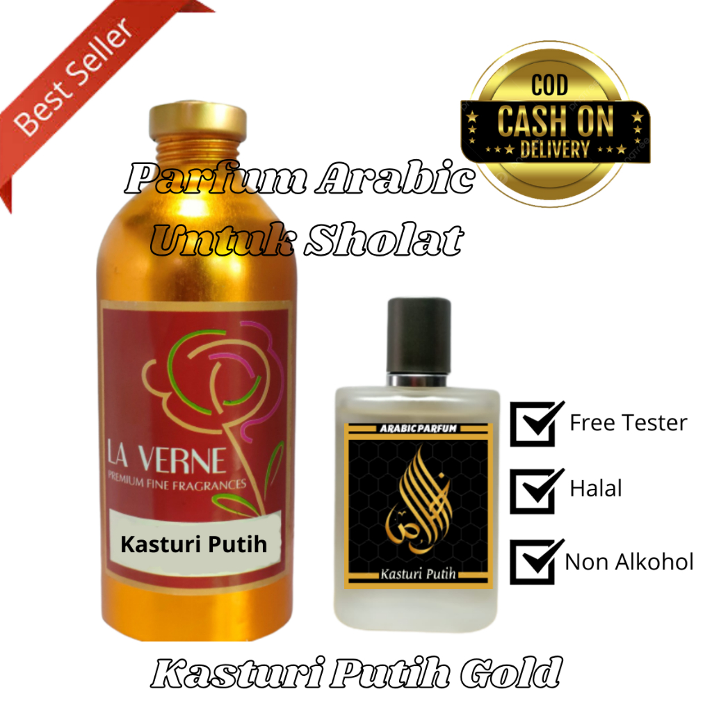 Jual Parfum Arabic Untuk Sholat Kasturi Putih Gold non Alkohol - Halal ...