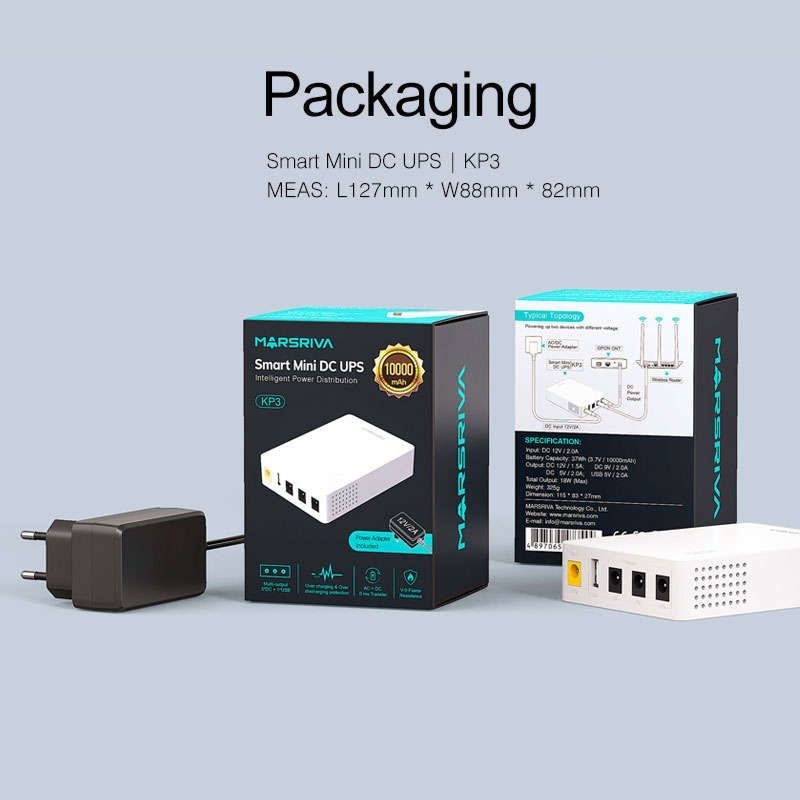 Jual Marsriva Smart Mini DC UPS Multi Output (DC 5V, 9V 12V & Micro USB) | Shopee Indonesia