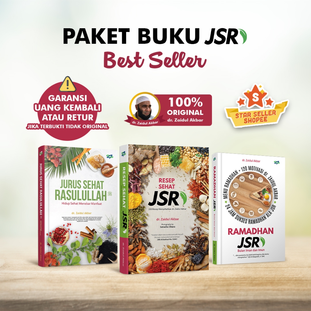 Jual [OFFICIAL STORE] Paket 3 Buku JSR dr.Zaidul Akbar Resep Sehat JSR | Shopee Indonesia